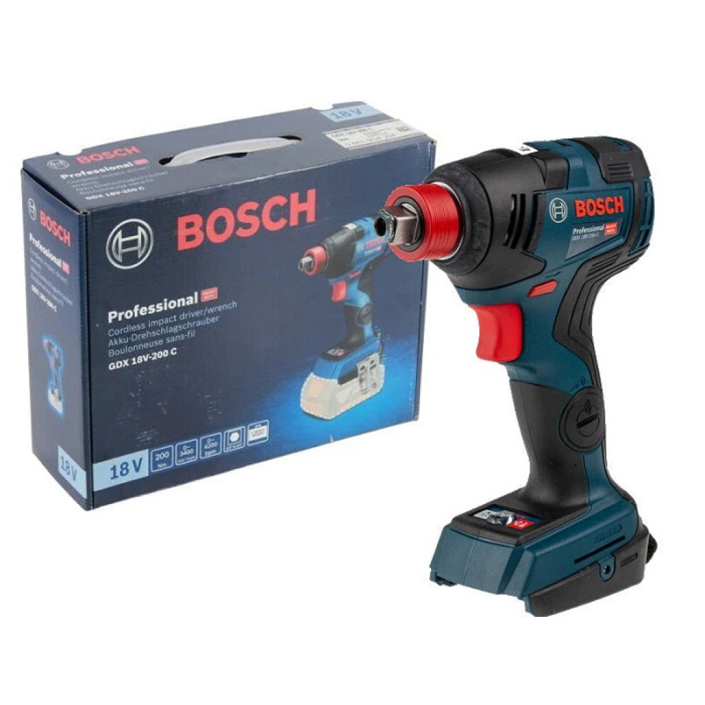 Акумулаторен ударен гайковерт BOSCH GDX 18V-200C Solo