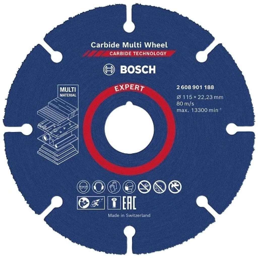Карбиден диск BOSCH EXPERT Carbide Multi Wheel 115 mm - 2608901188